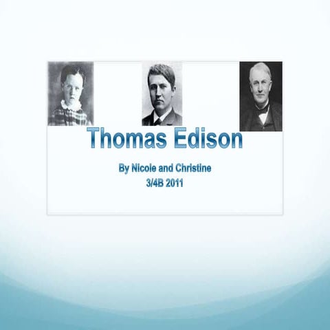 Thomas Edison power point | PPTX