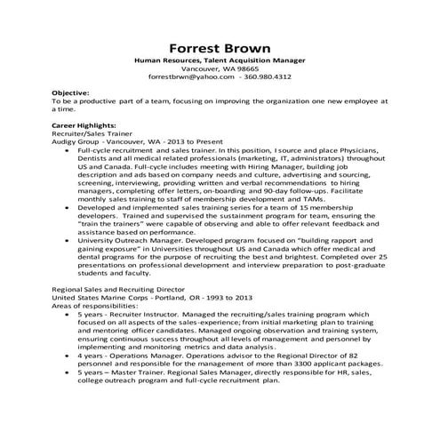 Forrest Brown presentations