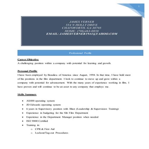 James_Verner_Resume (3) | PDF