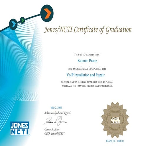 VOIP TECH CERT. | PDF
