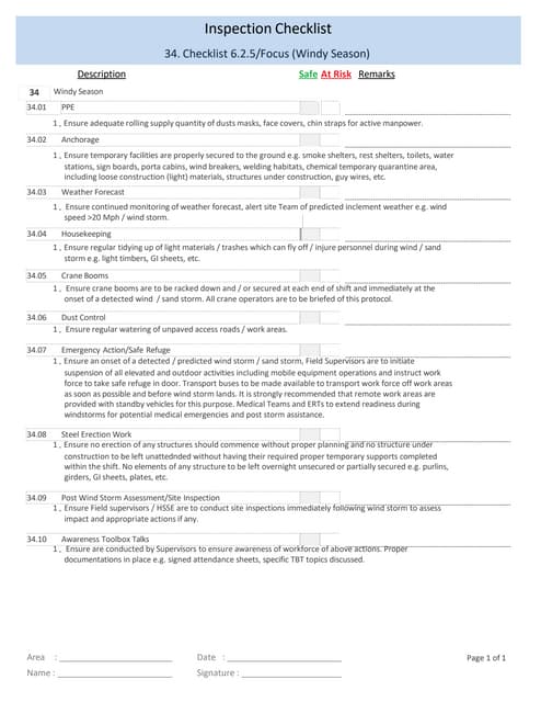 Hurricane Prep - Wind Checklist | PDF
