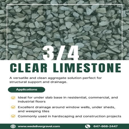 3/4 Clear Limestone: The Ultimate Base & Drainage Solution | PDF