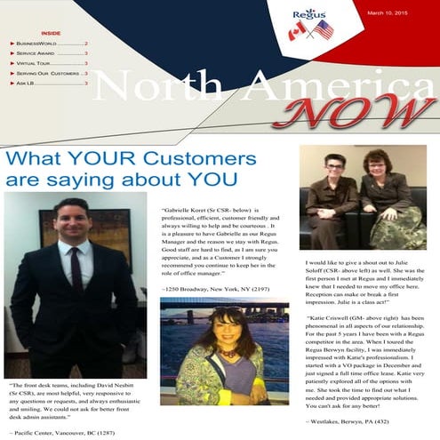 Regus, North America Now - 1 page | PDF