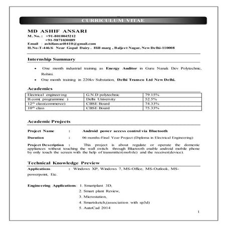MD ASHIF ANSARI CV | DOCX