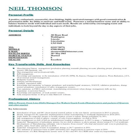 Curriculum Vitae 2015 A4 | DOCX