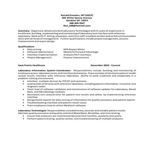 Ronald Knowles Resume | DOCX