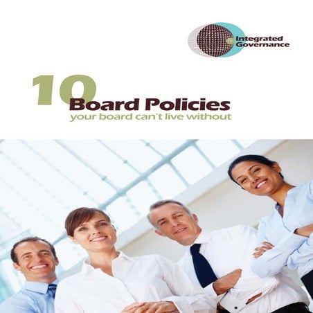 10 Board Policies Your Board Can't Live Without | PDF