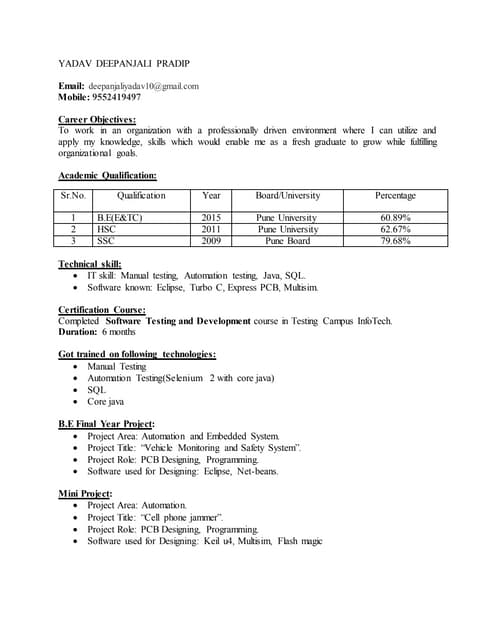 Supriya Resume | DOCX | Web Development | Internet