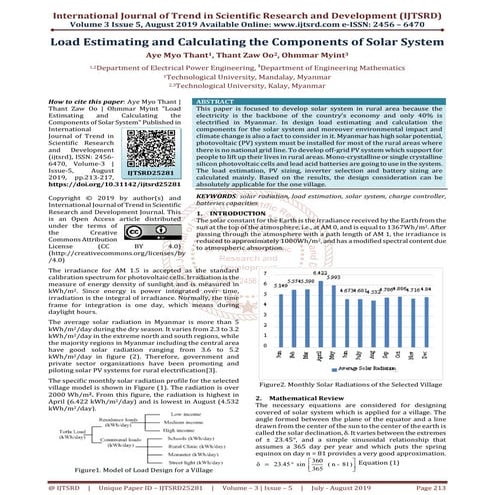 Load Estimating and Calculating the Components of Solar System | PDF