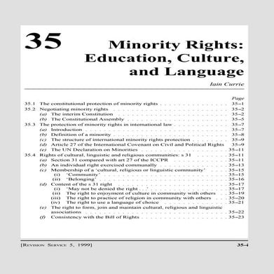 35 minority rights (1) | PDF