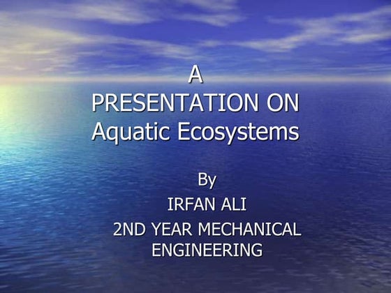 Aquatic Biomes Presentation for Environmental Science | PPT