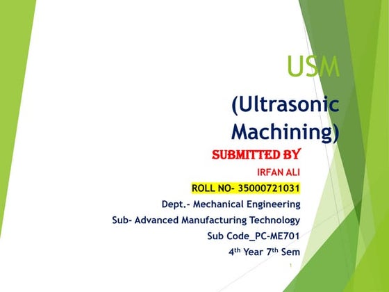 Ultrasonic machining | PPT