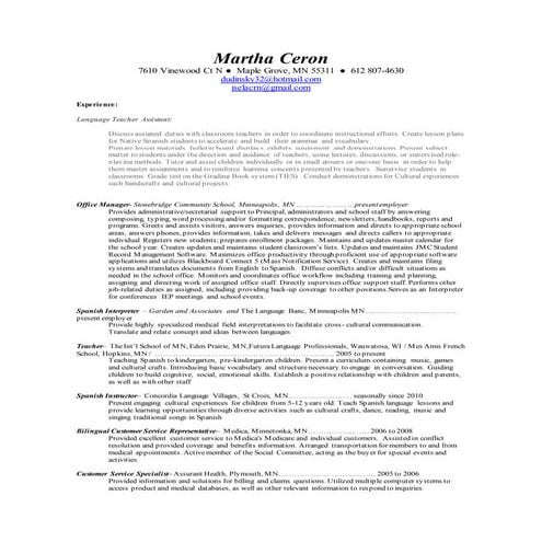 Martha Ceron- Resume 2015-updated | DOCX