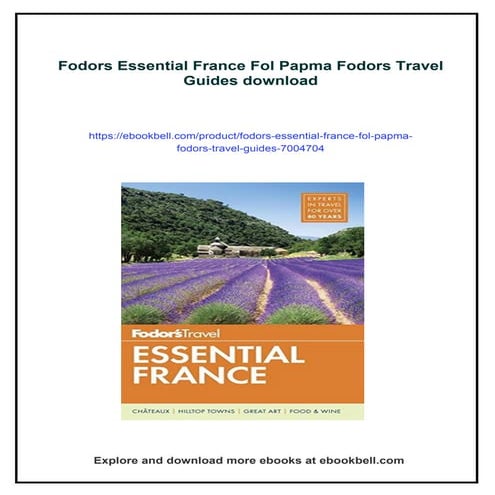 Fodors Essential France Fol Papma Fodors Travel Guides | PDF