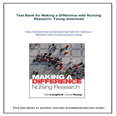 Test Bank for Making a Difference with Nursing Research: Young | PDF