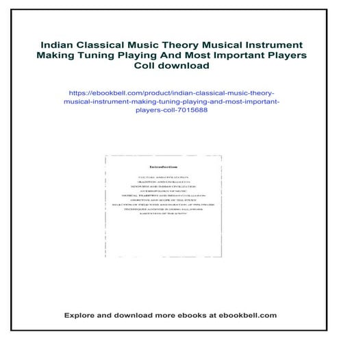 Indian Classical Music Theory Musical Instrument Making Tuning Playing ...
