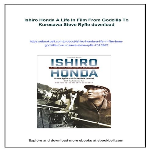 Ishiro Honda A Life In Film From Godzilla To Kurosawa Steve Ryfle | PDF