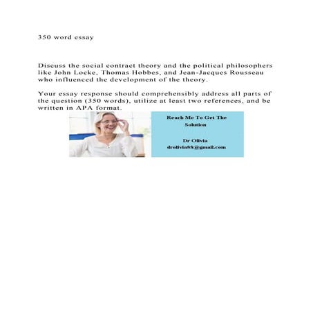350 word essayDiscuss the social contract theory and the pol.docx
