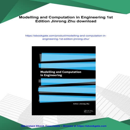 Modelling and Computation in Engineering 1st Edition Jinrong Zhu | PDF
