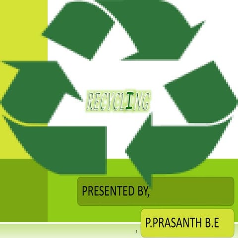 Importance of recycling | PPTX