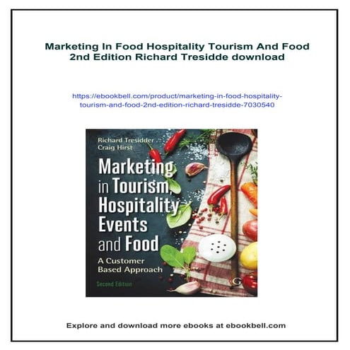 Marketing In Food Hospitality Tourism And Food 2nd Edition Richard ...