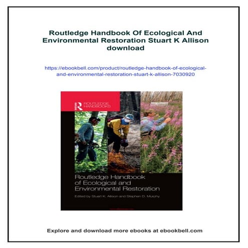 Routledge Handbook Of Ecological And Environmental Restoration Stuart K ...