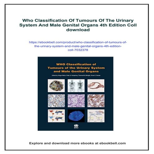 Who Classification Of Tumours Of The Urinary System And Male Genital ...