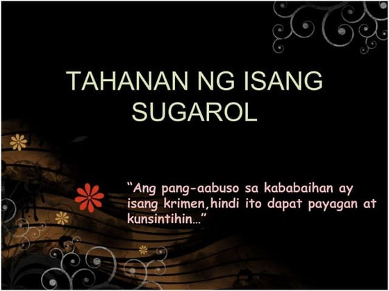 Tahanan ng isang sugarol salin ni rustica carpio | DOCX