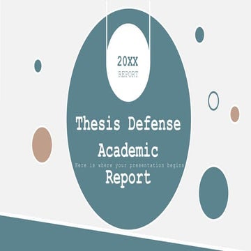 thesis defence template for doctoral training | PPT