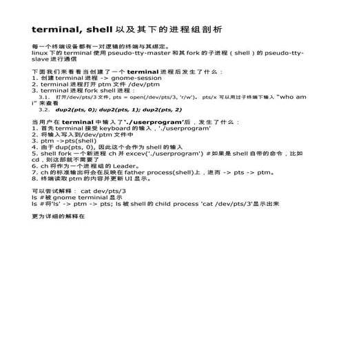 terminal, shell and process group | PDF