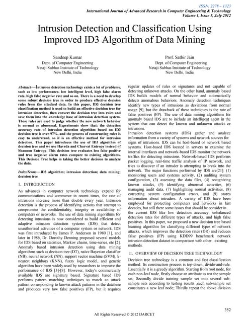 An Effecient Spam Detection Technique For Io T Devices Using Machine Learning Docx