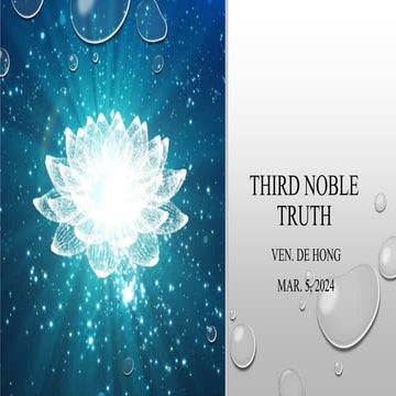 3:5:2024 - Third Noble Truth • Mindfulness Meditation and Dharma Talk ...