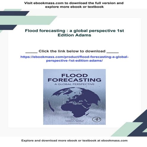Flood forecasting : a global perspective 1st Edition Adams | PDF