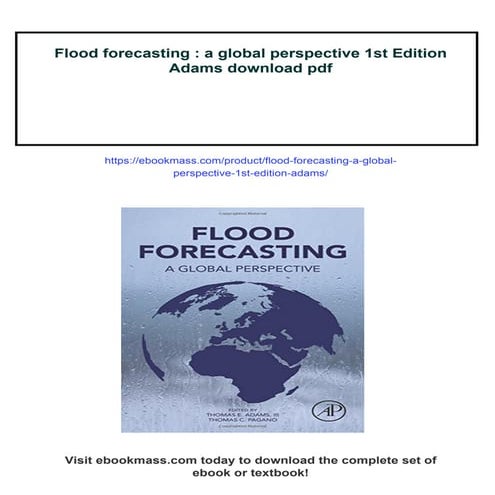 Flood forecasting : a global perspective 1st Edition Adams | PDF