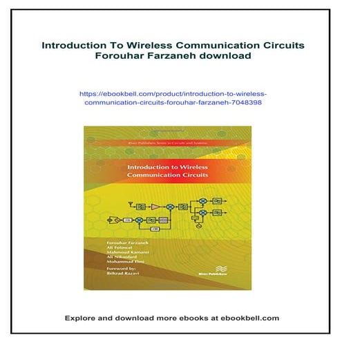 Introduction To Wireless Communication Circuits Forouhar Farzaneh | PDF