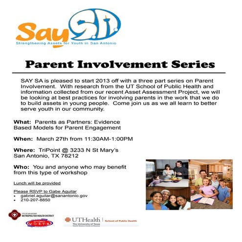 Parent Involvement Flyer 032713JLH | PDF