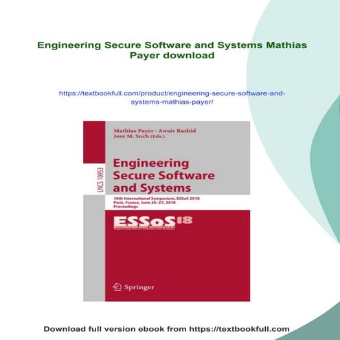 Engineering Secure Software and Systems Mathias Payer | PDF