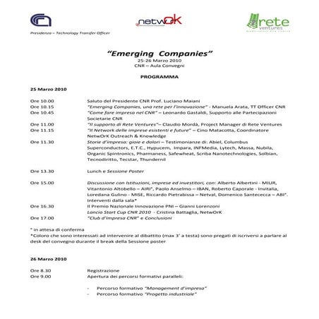 Programma 'Emerging Companies' | PDF