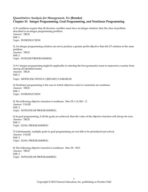 Goal programming | PDF | Business | Business and Finance