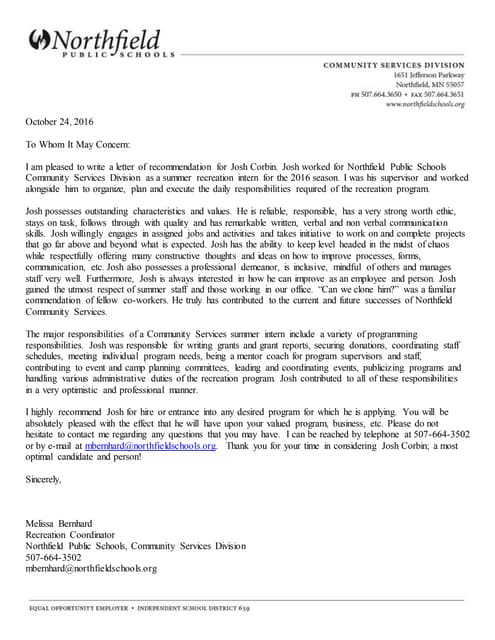 SLP Letter of Recommendation | PDF
