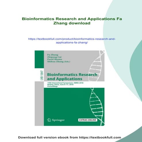 Bioinformatics Research and Applications Fa Zhang | PDF