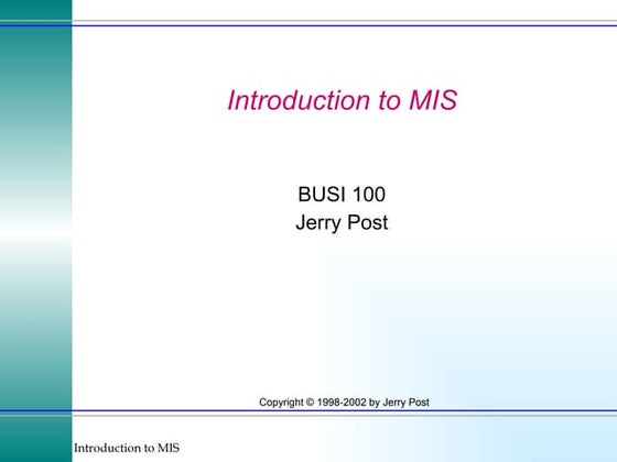 Chapter 2 Management Information System (Basics) | PPT