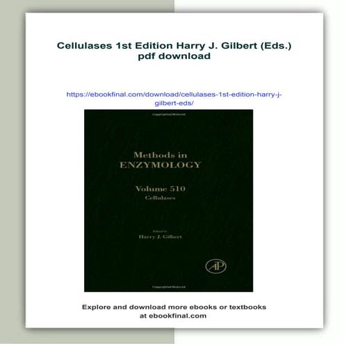 Cellulases 1st Edition Harry J. Gilbert (Eds.) | PDF