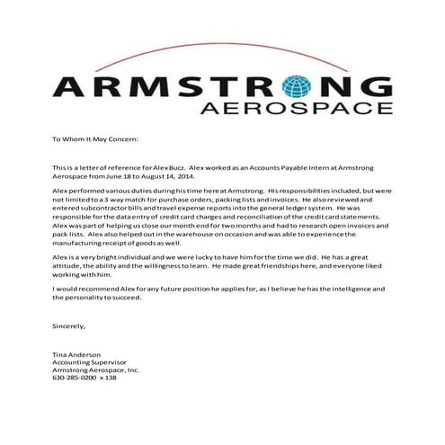 Tina Anderson Letter of Recommendation | DOCX