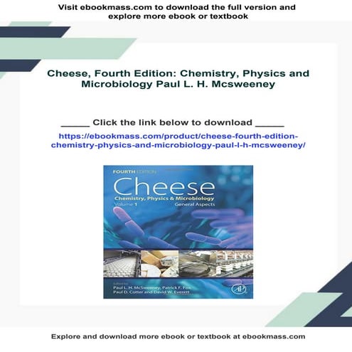 Cheese, Fourth Edition: Chemistry, Physics and Microbiology Paul L. H ...