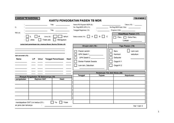 Formulir permohonan bakteriologi tb 5 | PDF