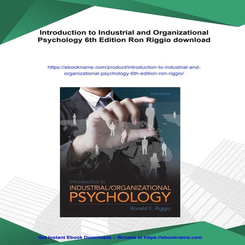Introduction to Industrial and Organizational Psychology 6th Edition ...