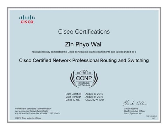 My CCNA Certificate | PPT
