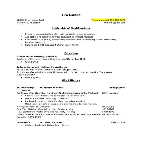 resume - Tim | DOCX