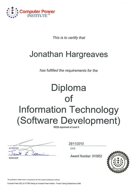 Jonathan Hargreaves - Network+ Cert Score | PDF